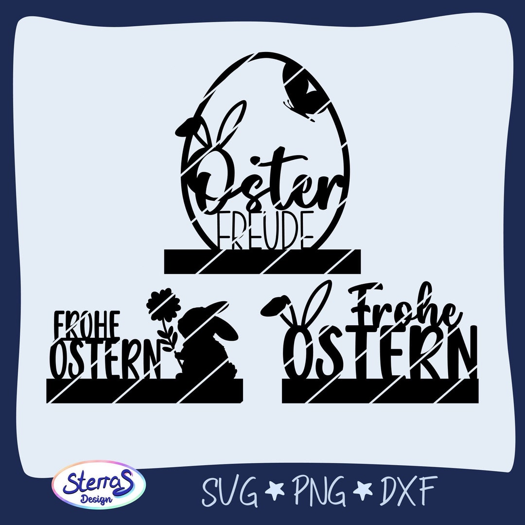 Plotterdatei Frohe Ostern Klötzchen, SVG PNG DXF, Holzklötzchen, Ostern digitale Datei plotten ...