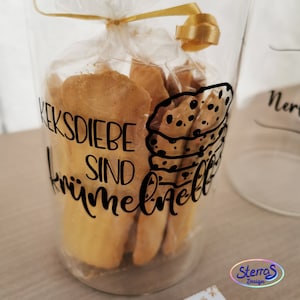 Plotterdatei Keksdiebe sind krümelnell in SVG, DXF und PNG, Keksdose, Behälter, Küche, plotten ...