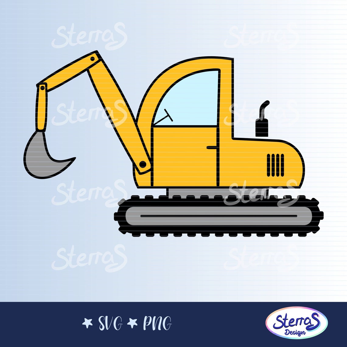 Plotterdatei Bagger SVG PNG mehrfarbig plotten Kind - Etsy Schweiz