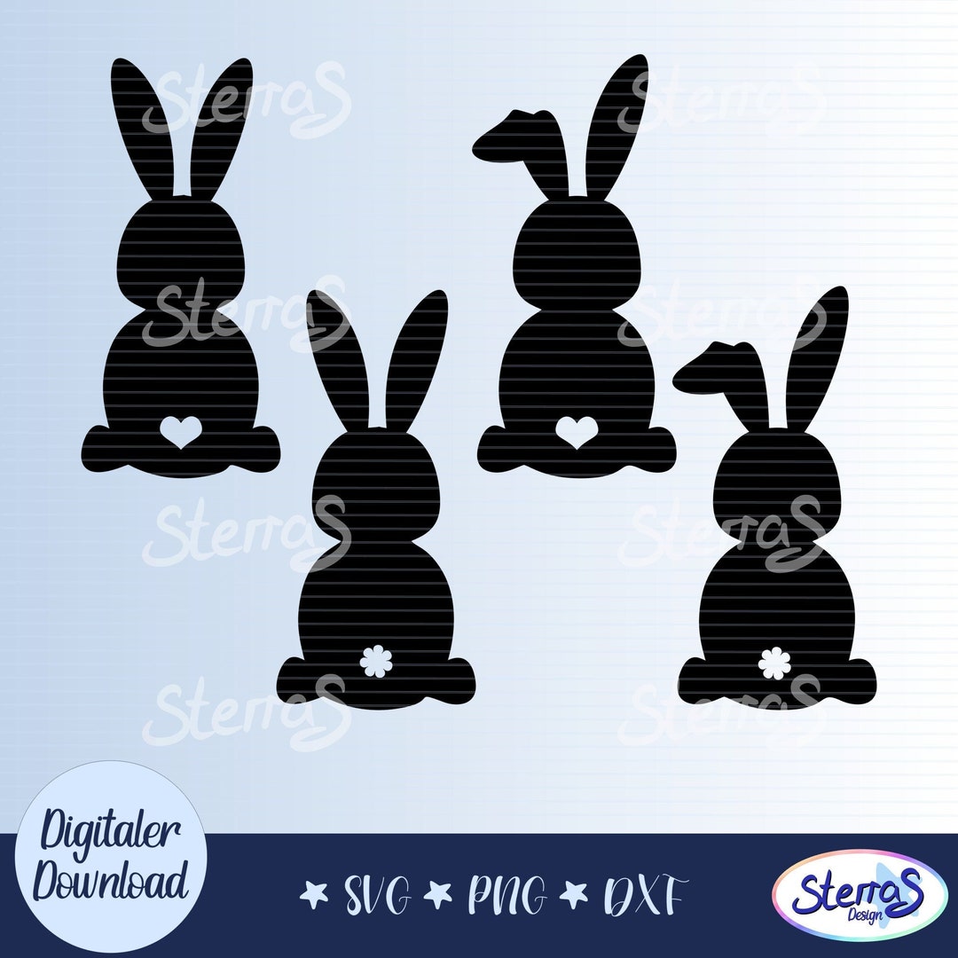 Plotterdatei "Hasen" in SVG, DXF und PNG - Etsy.de