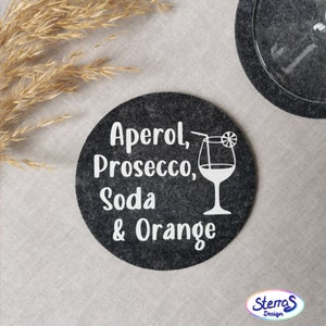 Plotter File Sayings Aperol Set 2, SVG DXF PNG, Coaster German, Digital ...