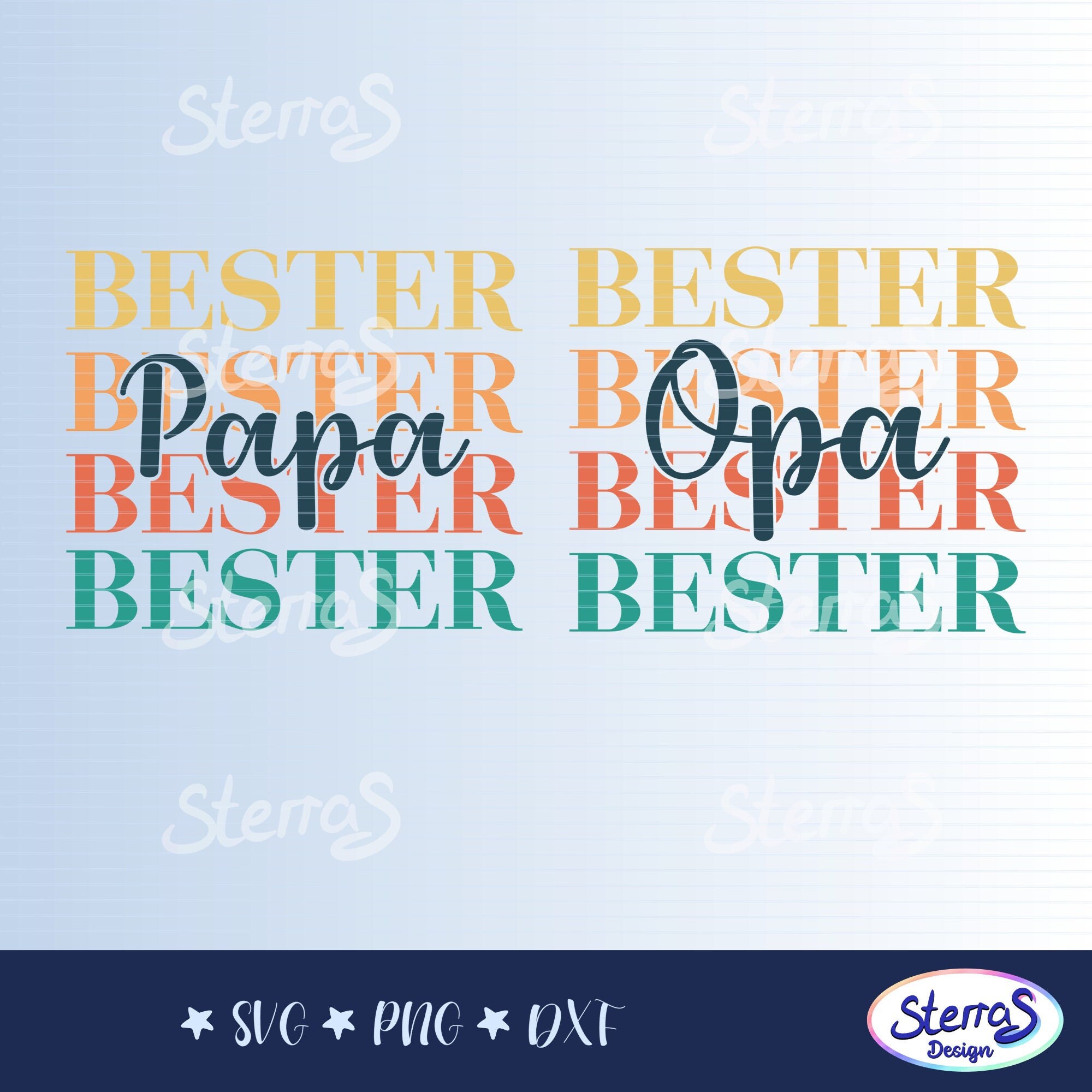 Plotterdatei Bester Papa Opa SVG DXF PNG Vatertag | Etsy
