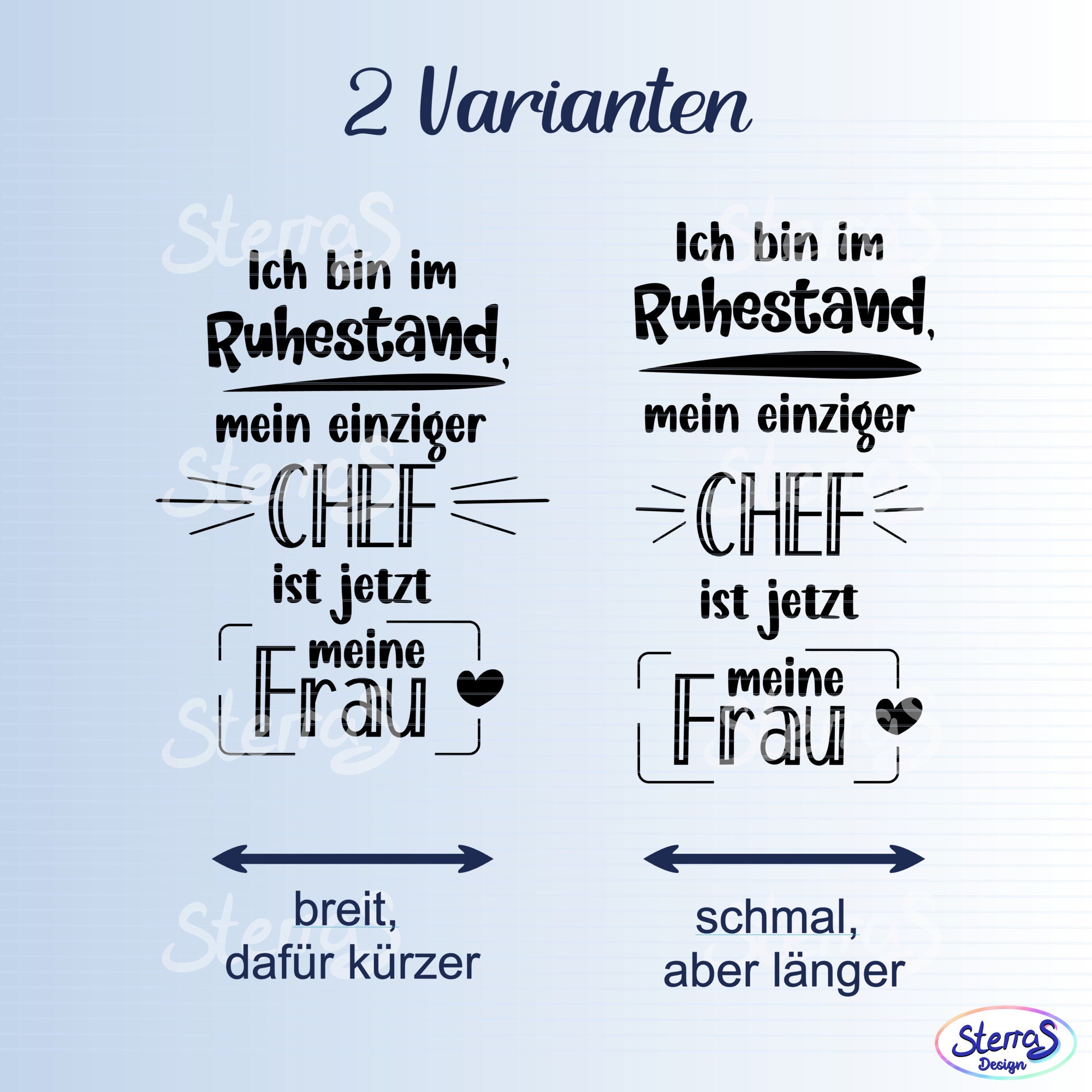 Plotterdatei Ruhestand Mein Chef ist jetzt meine Frau Spruch - Etsy Schweiz