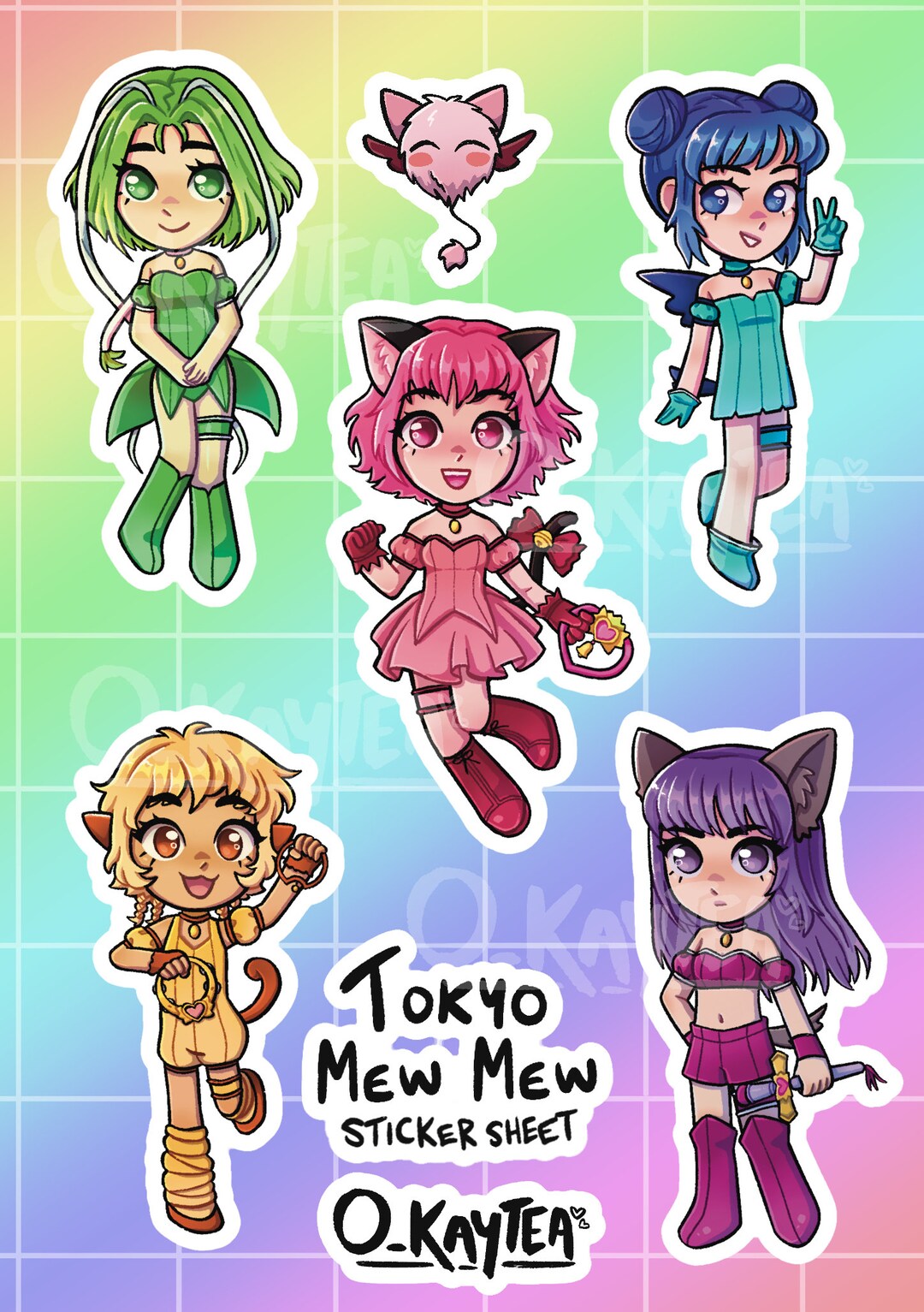 Tokyo Mew Mew Sticker Sheet - Etsy
