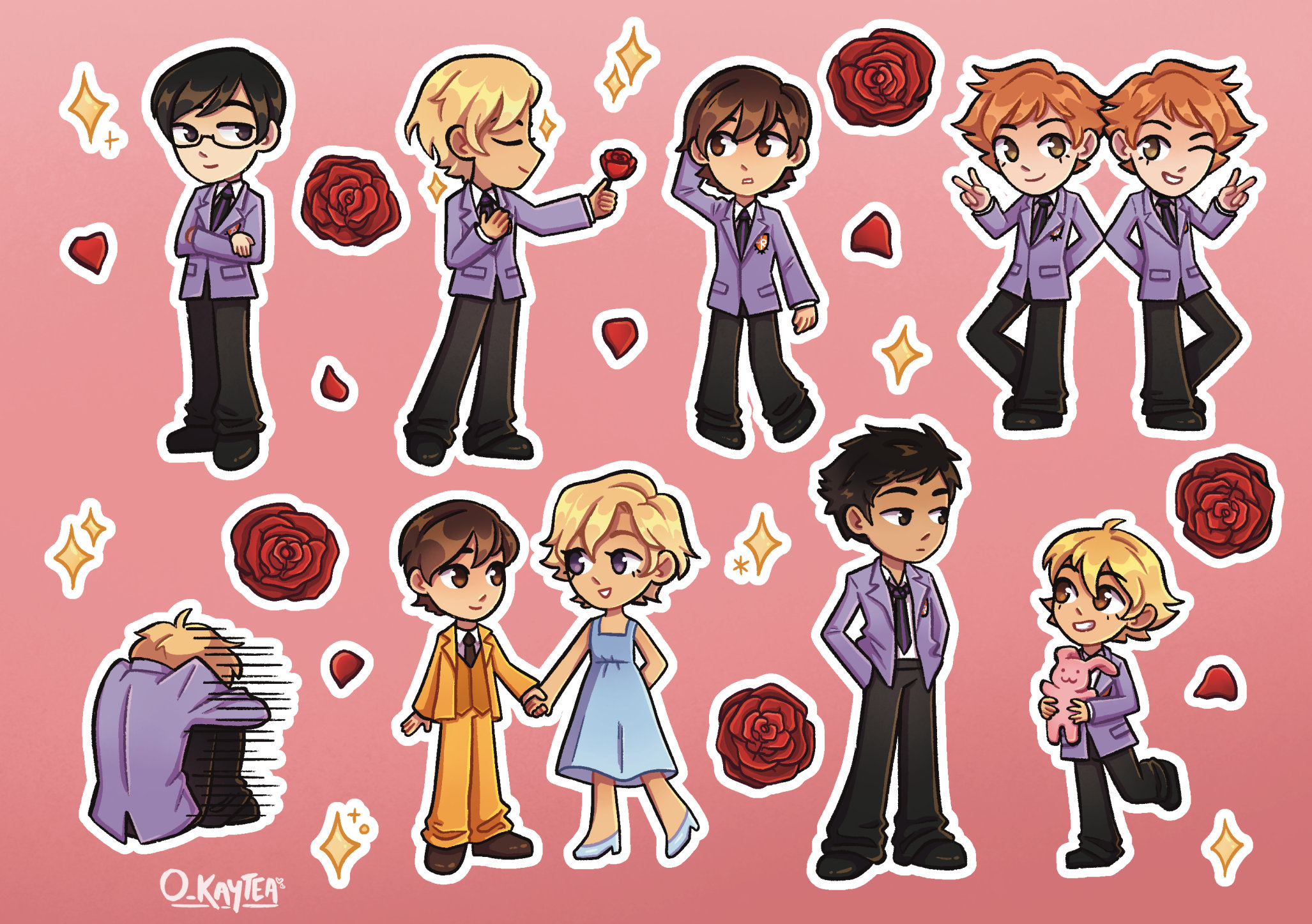 Ouran High School Host Club Sticker Sheet - Etsy
