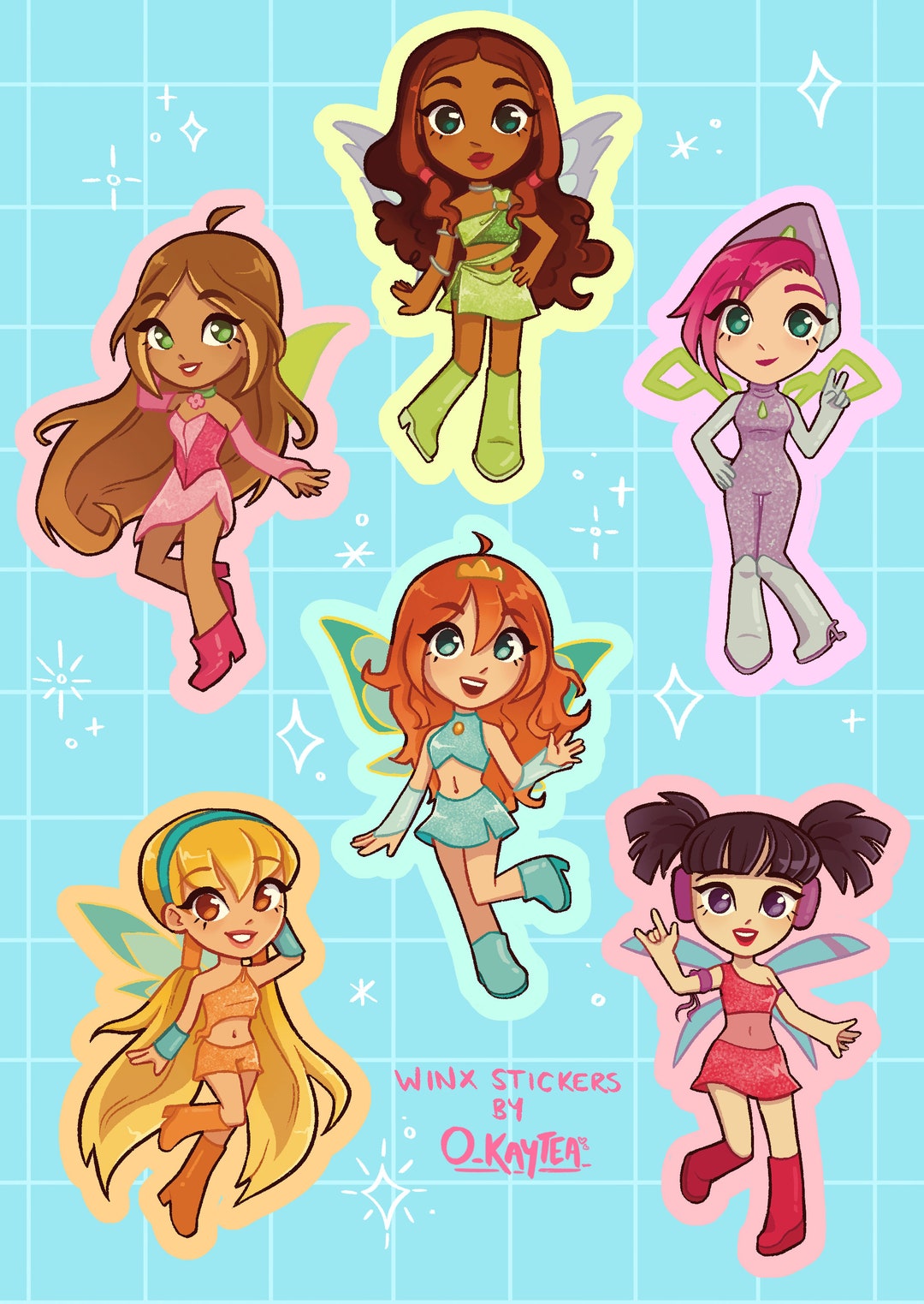 Winx Club Sticker Sheet - Etsy