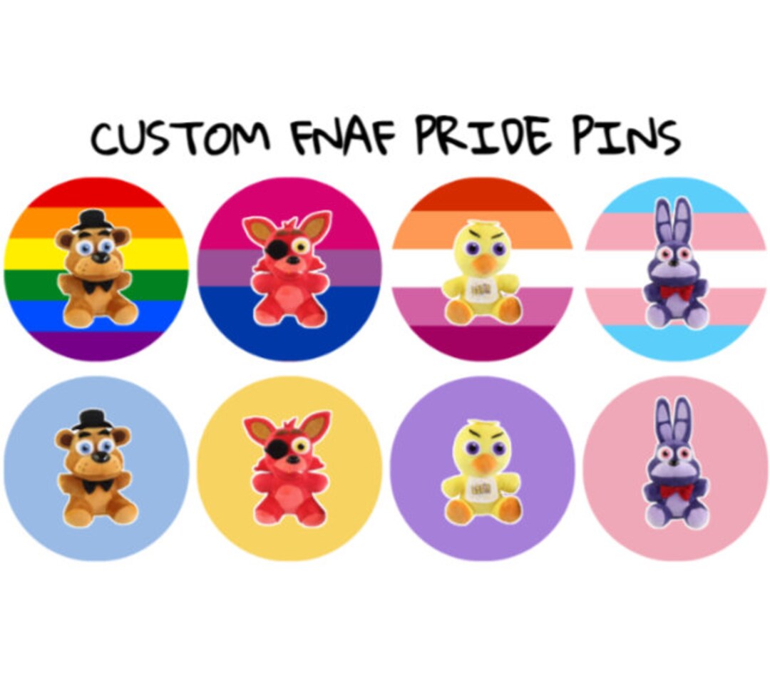 FNAF Five Nights at Freddy’s CUSTOM LGBTQ Pride Flag Pin Button - Etsy
