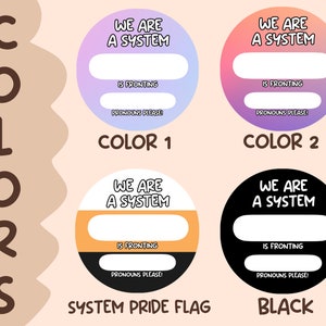 CUSTOM Dissociative Identity Disorder Dry Erase Pin Who is Fronting ...