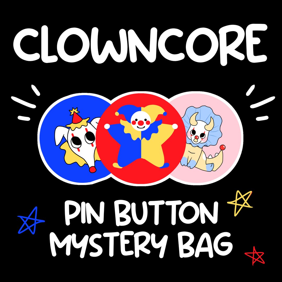 CLOWNCORE Pin Button Mystery Bag - Etsy