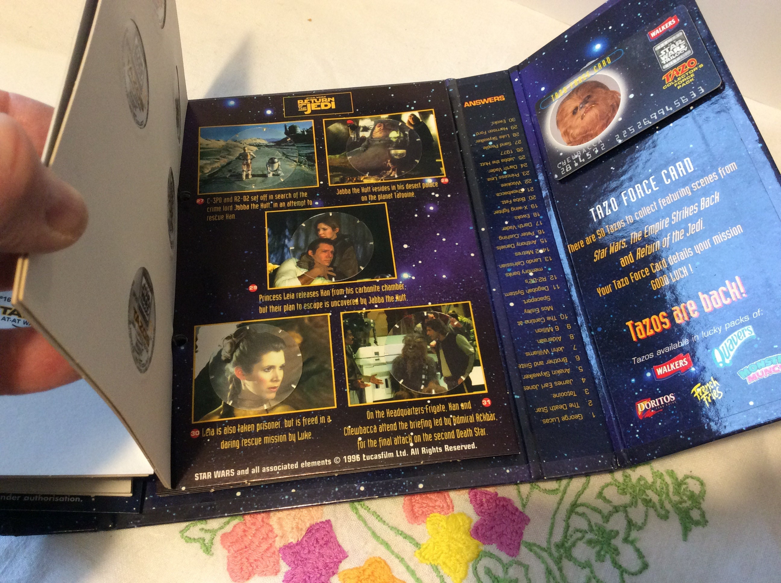 Walkers Tazos Collectors Force Pack Star Wars.1996 Etsy UK