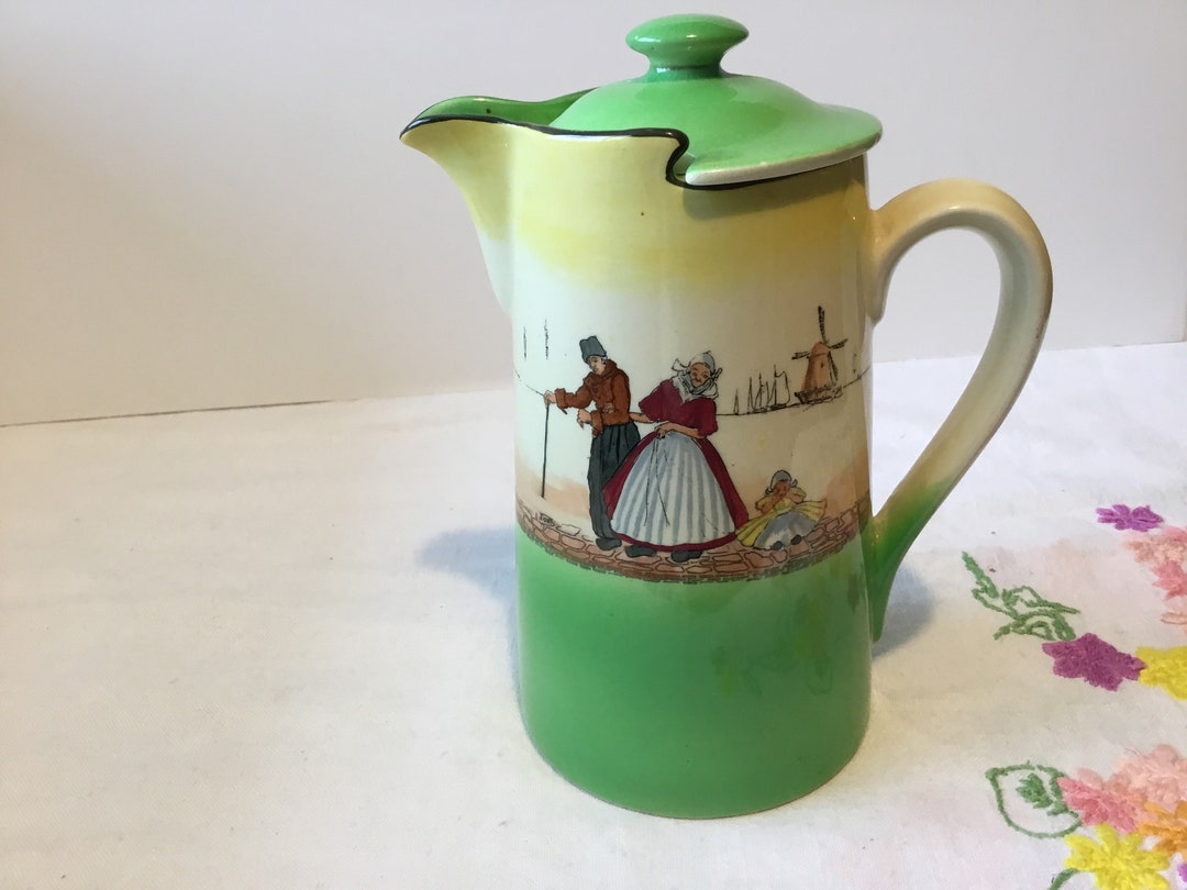A Royal Doulton Dutch Harlem Pattern Cylindrical Coffee Pot Design D ...