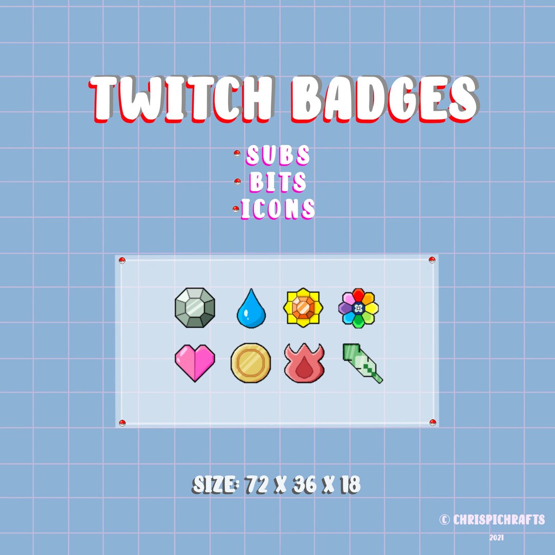 Pokemon Kanto Gym Stream Badge for Twitch, Kick, Youtube Etc. - Etsy