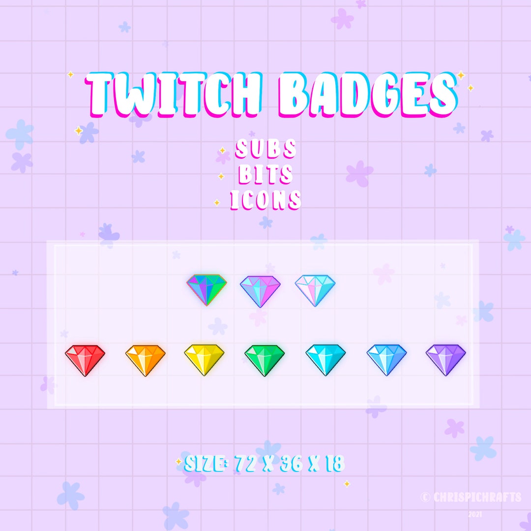 Diamond Stream Badges for Twitch, Kick, Youtube Etc. - Etsy