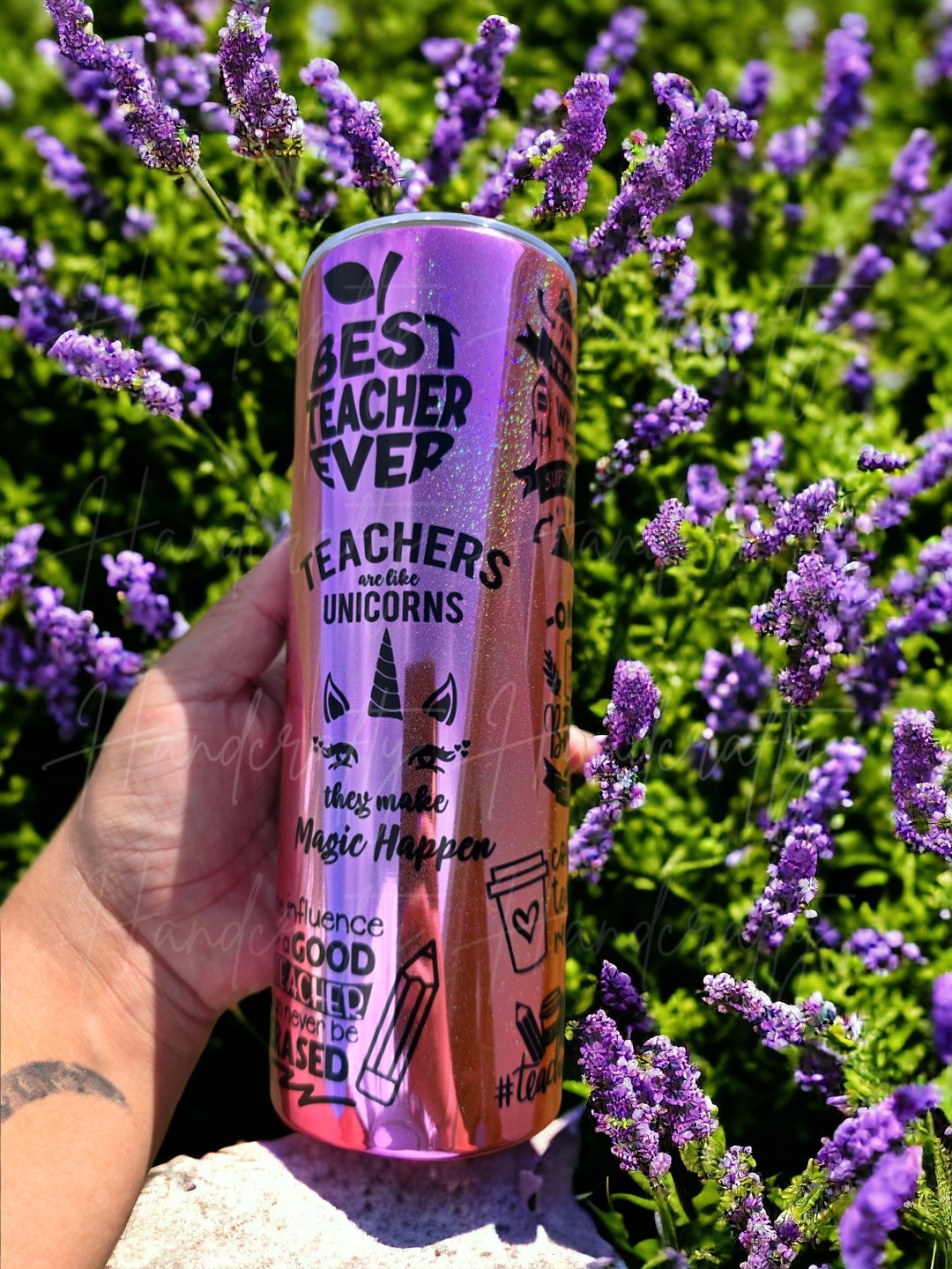 Personalized Teacher Insulated Stainless Steel Mirror Iridescent ...