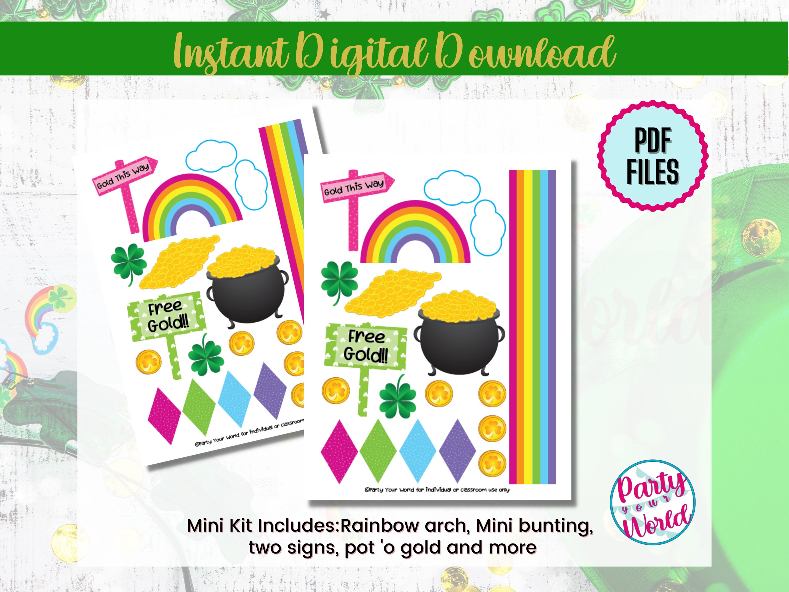 Printable Leprechaun Trap Kit mini, St. Patrick's Day Kids' Craft, DIY ...