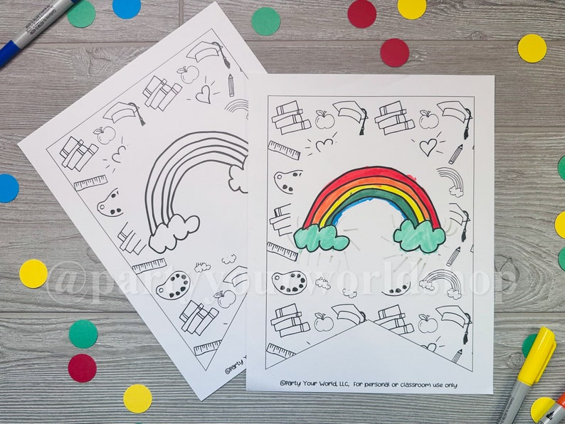 Printable Preschool Graduation Banner, Coloring Page Banner for Pre-k ...