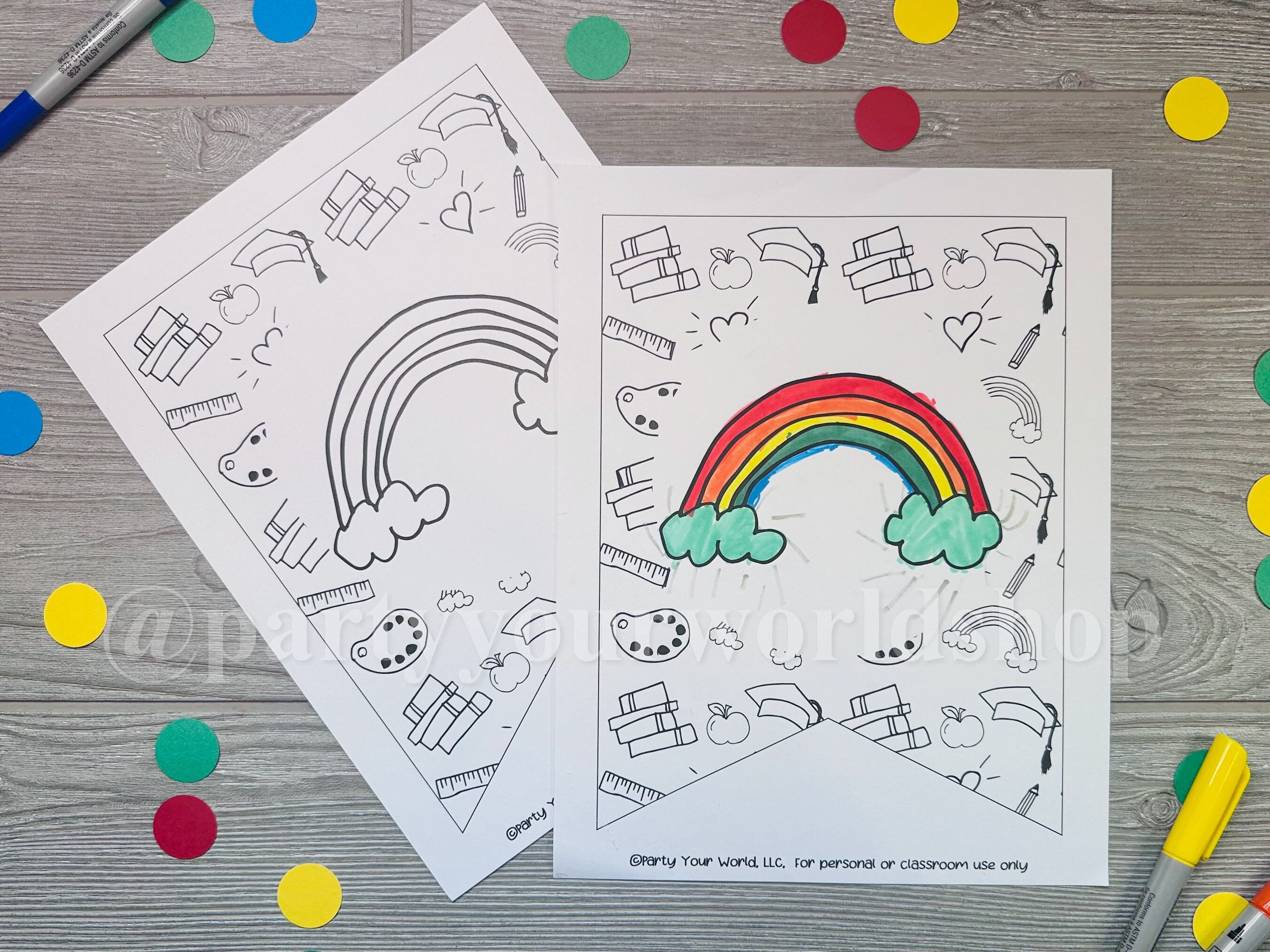 Printable Preschool Graduation Banner, Coloring Page Banner for Pre-k ...