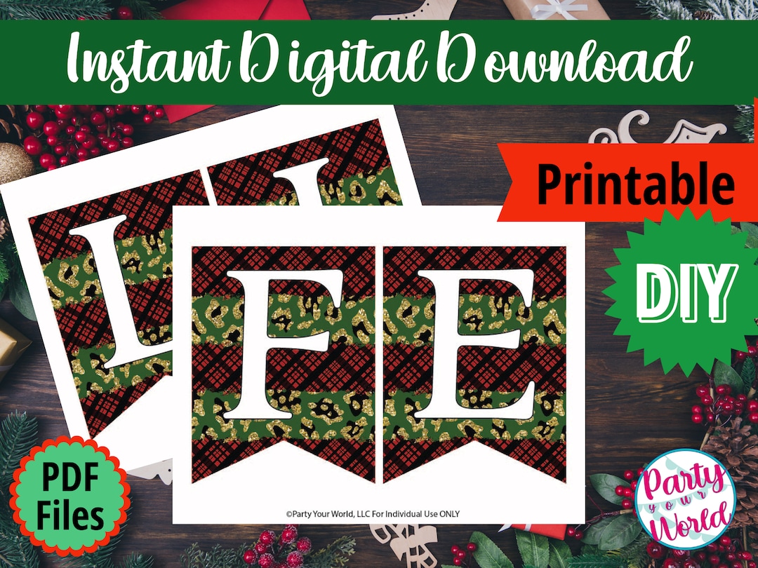 Printable Feliz Navidad Banner Instant Digital Download - Etsy