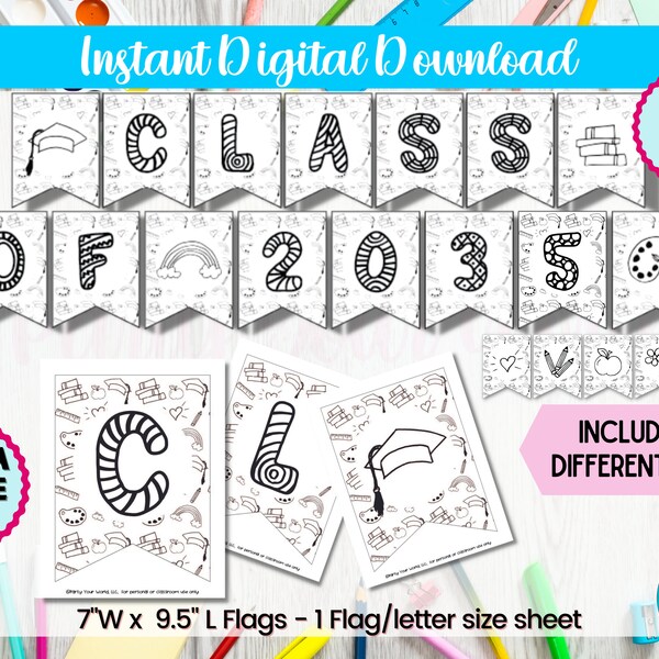 Printable Large Banner Coloring Page - Etsy