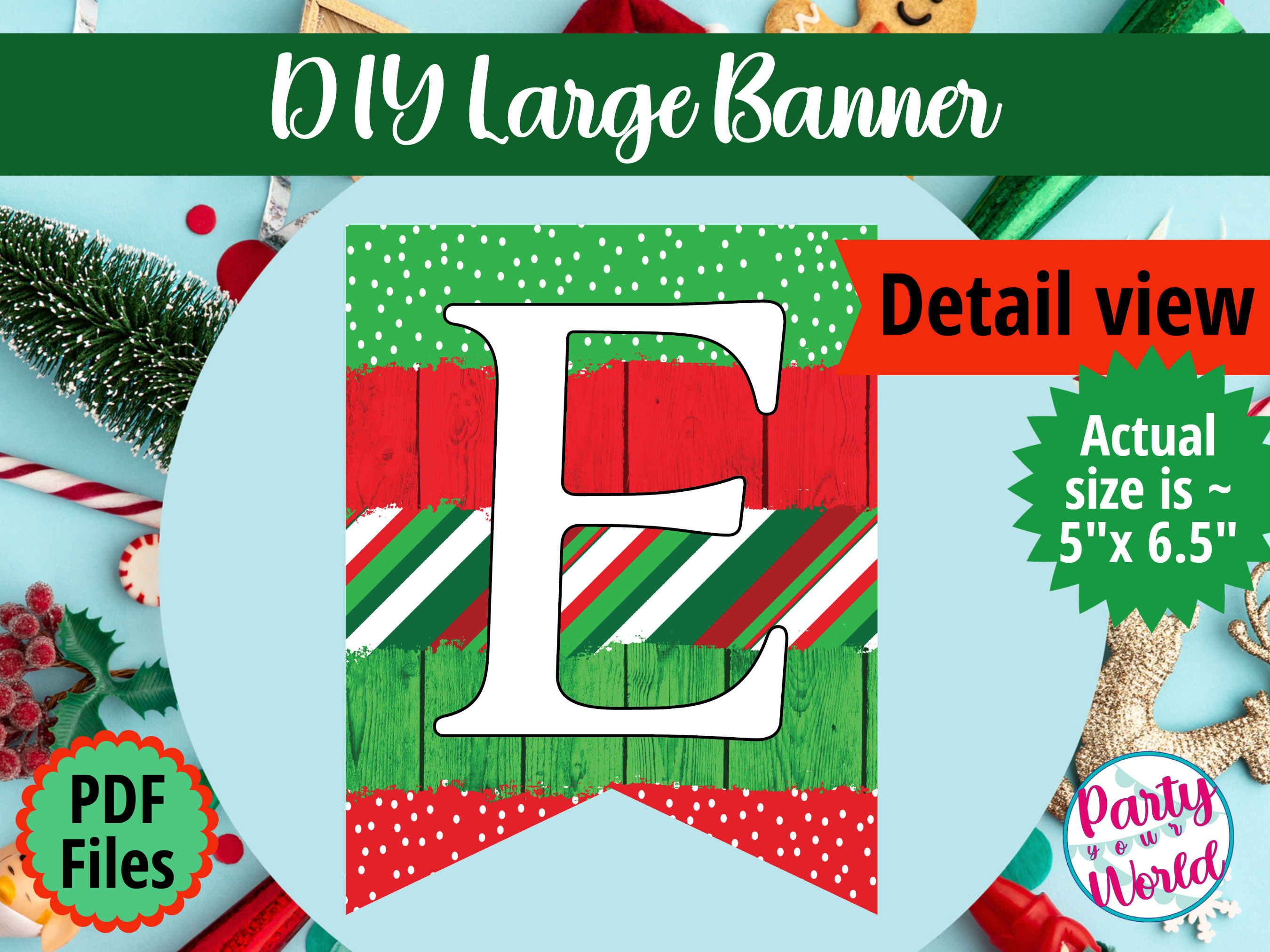 Printable Feliz Navidad Banner , Instant Digital Download Christmas ...