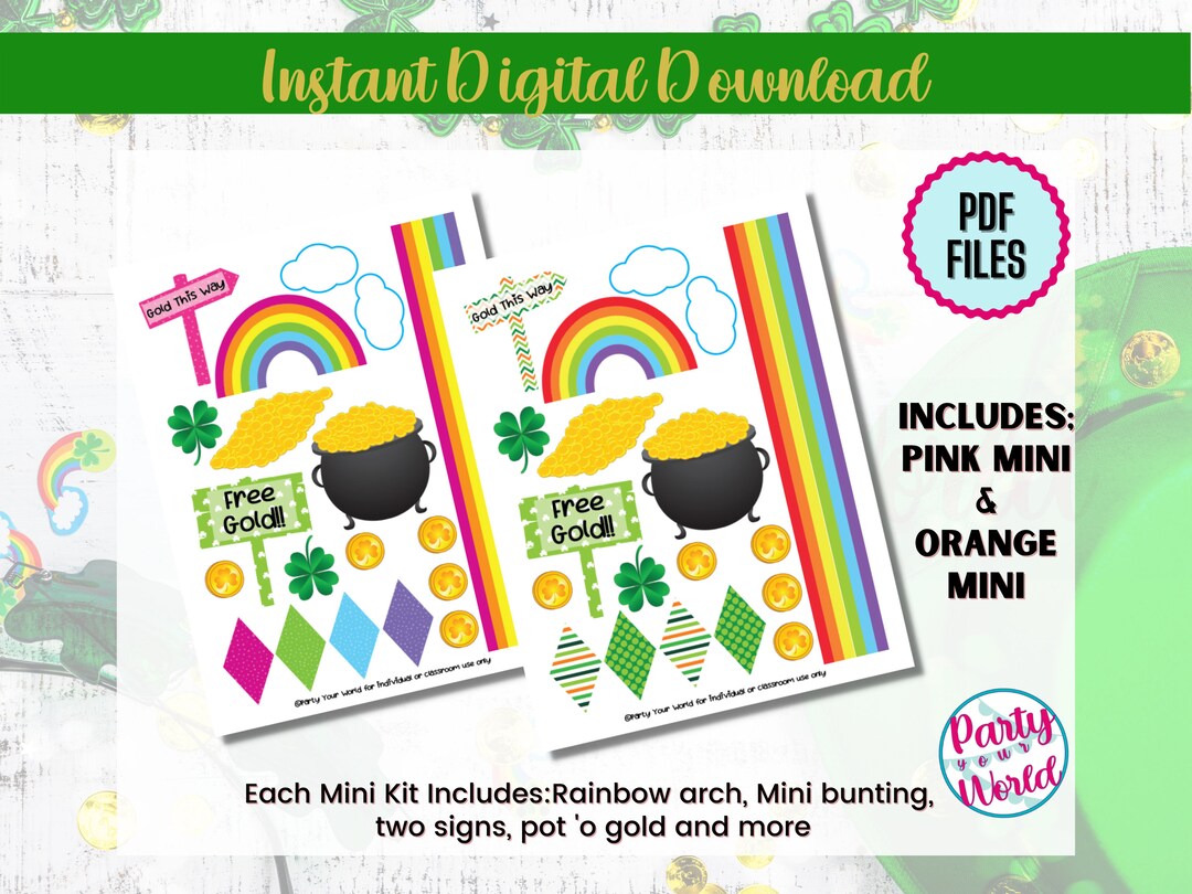 Printable Leprechaun Trap Kit 2 Minis, St. Patrick's Day Kids' Craft ...