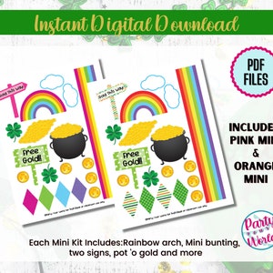 Printable Leprechaun Trap Kit 2 Minis, St. Patrick's Day Kids' Craft ...