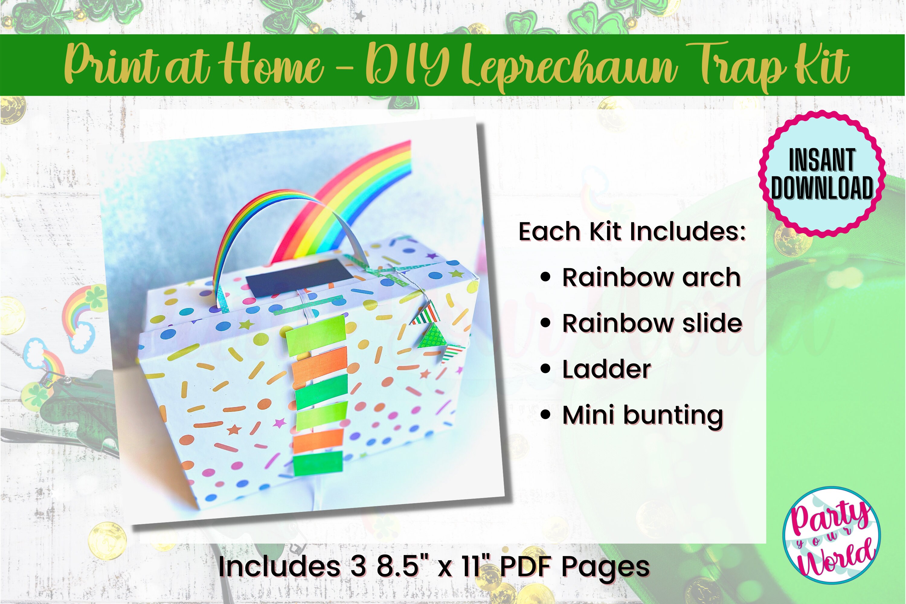 Printable Leprechaun Trap Kit, St. Patrick's Day Kids' Craft, DIY ...