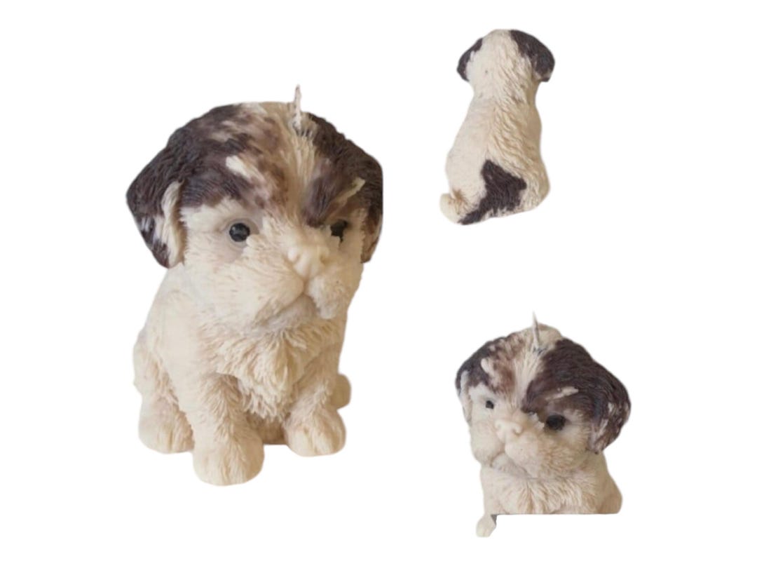 Shih Tzu Pup Decorative Candle, Dog Candle, Bespoke Candle, Memorial ...