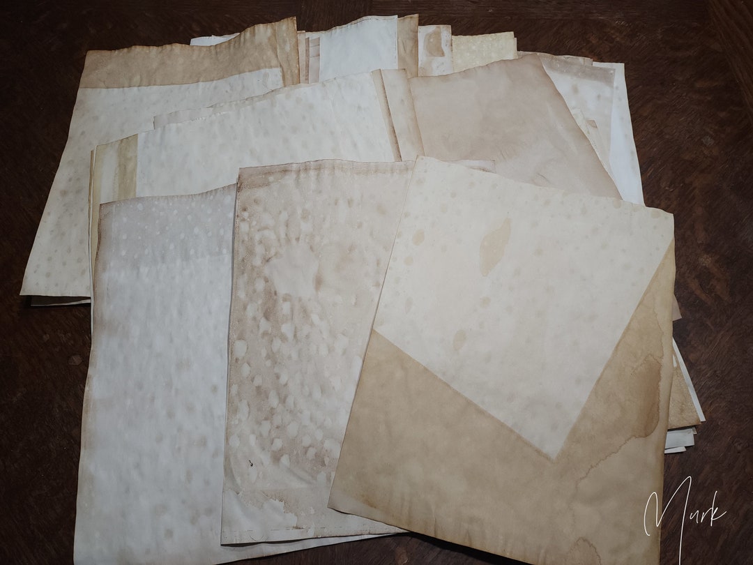 50 Sheets Tea Dyed Paper - 20LB Oven Dried Paper for Journals and ...