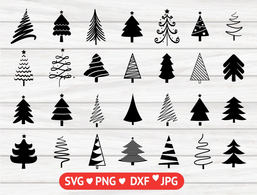 Christmas Tree SVG Bundle, Pine Tree Svg, Christmas Svg, Pine Hand ...