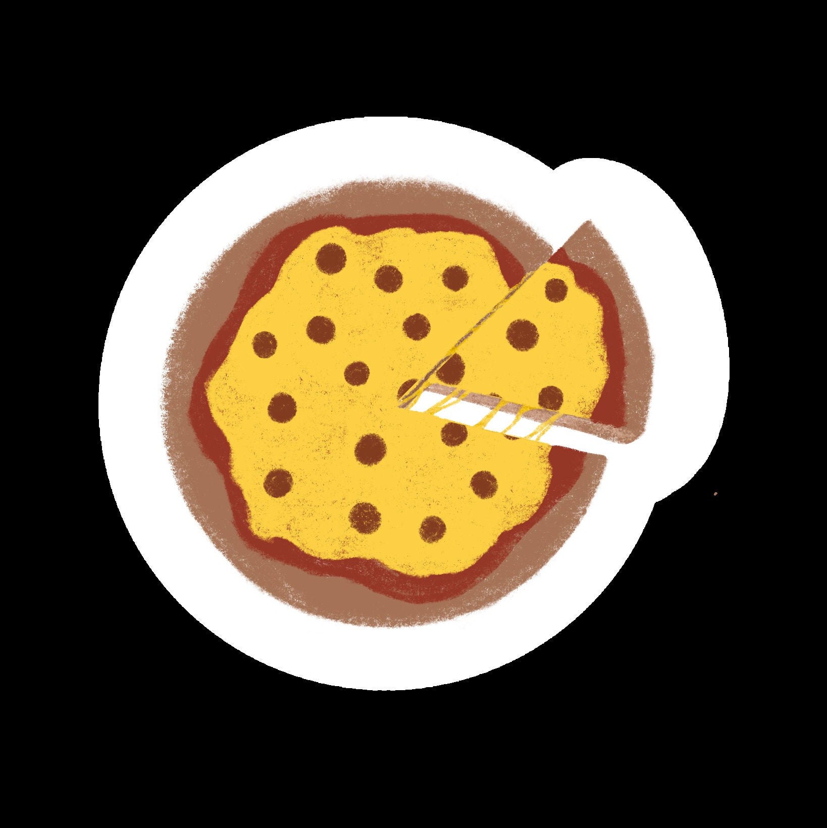 Cute Pizza Sticker - Etsy