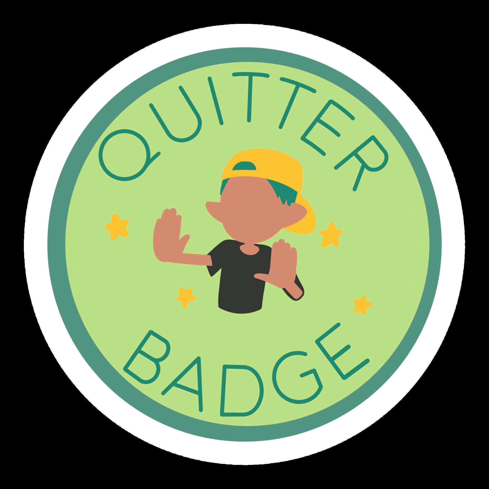 Owl House Quitter Badge Sticker - Etsy