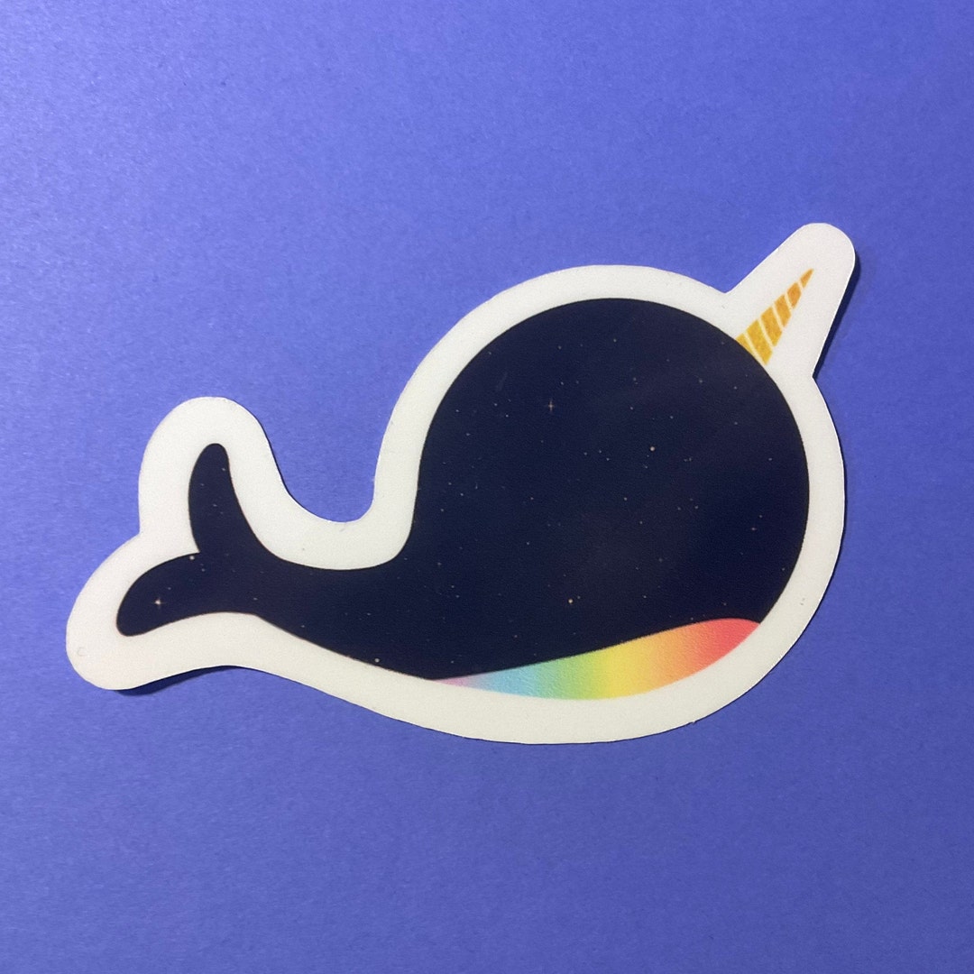 Mythical Narwhal Sticker - Etsy