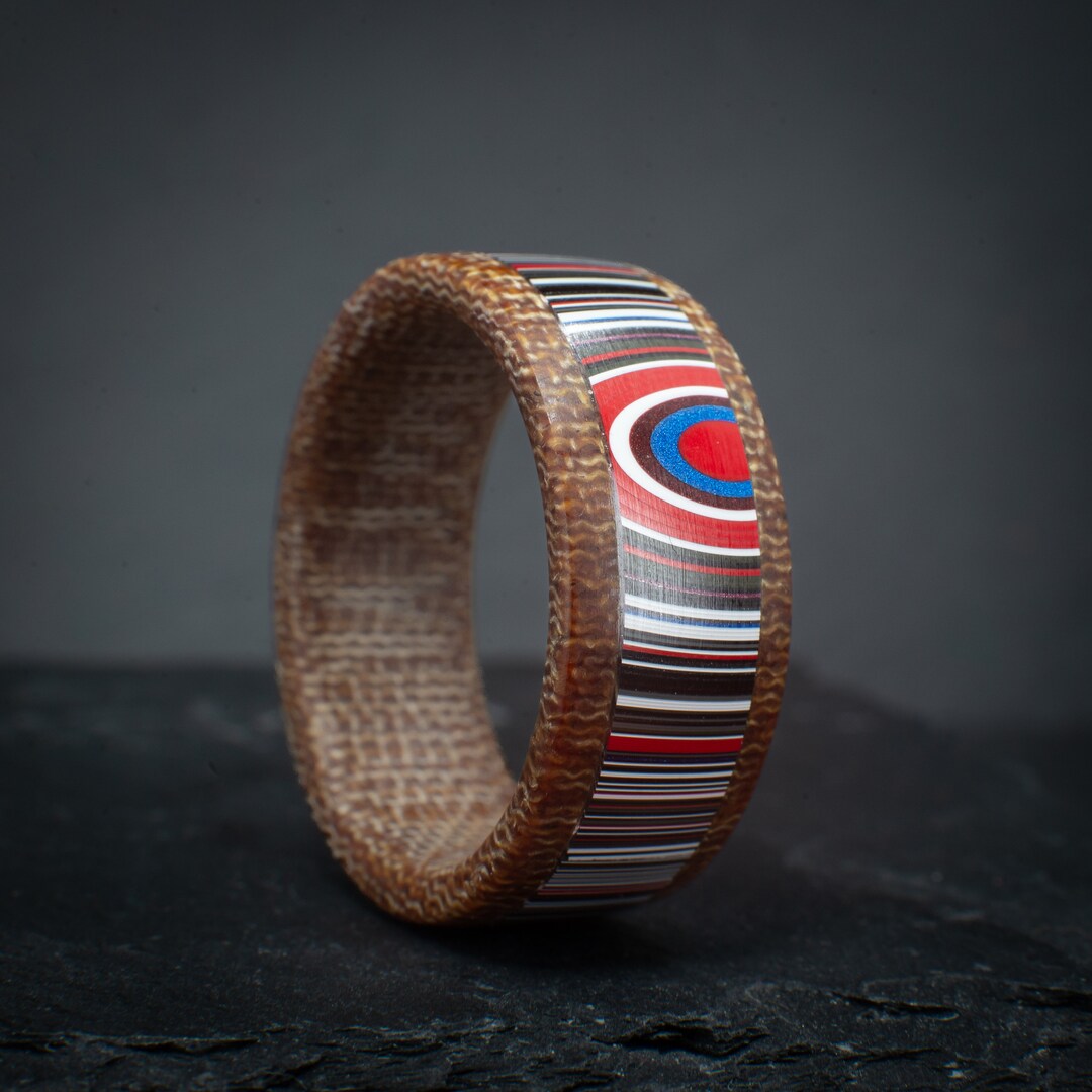 Drive-in Dreams Hand Crafted Fordite and Micarta Ring - Etsy