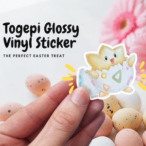 Togepi Pokemon Art Glossy Vinyl Sticker - Etsy