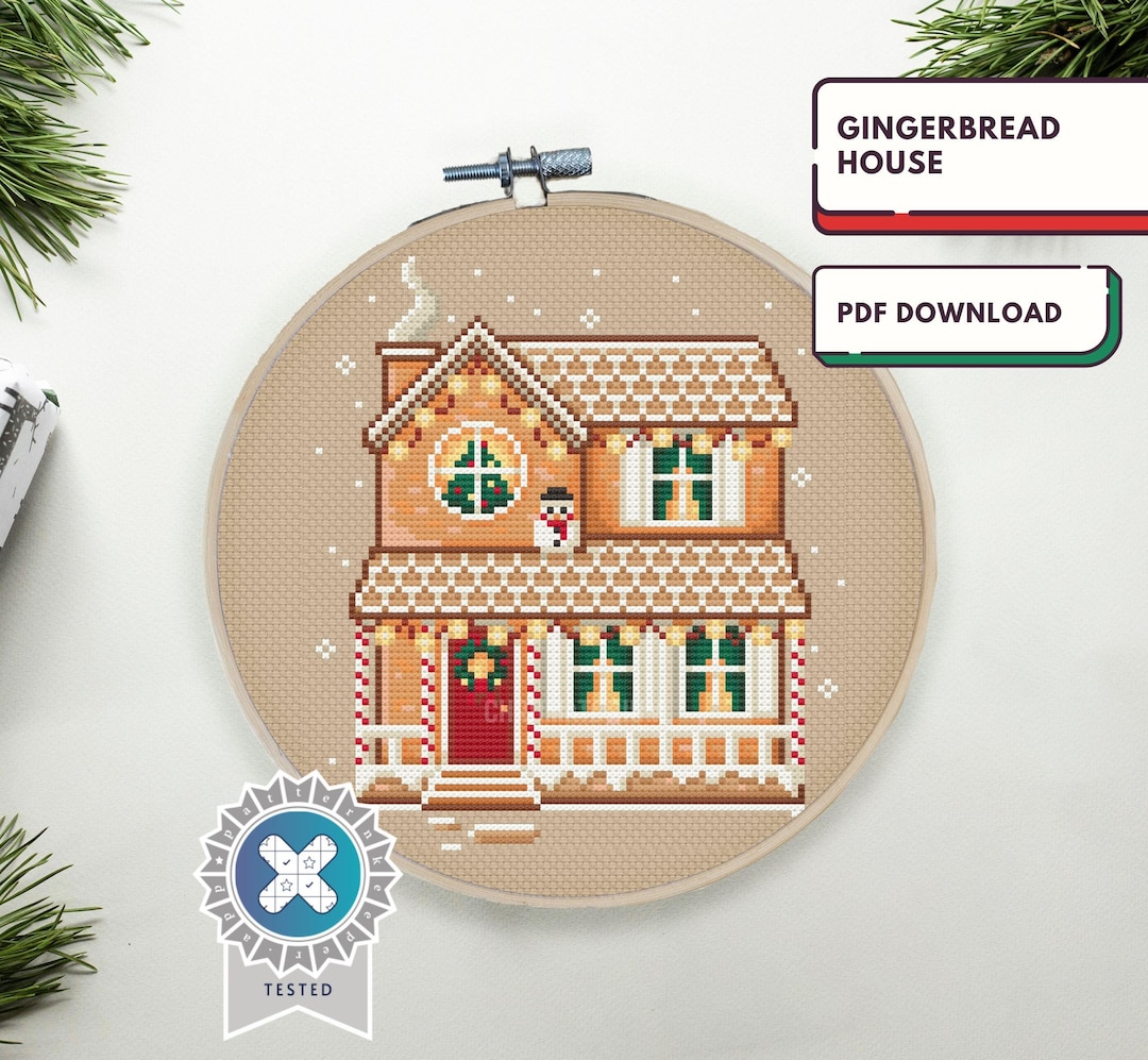 Gingerbread House Cross Stitch Pattern - PDF Instant Download - the ...