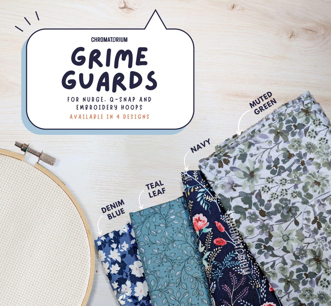 Handmade New Floral Grime Guards for Hoop, Q-snap and Nurge Cross ...