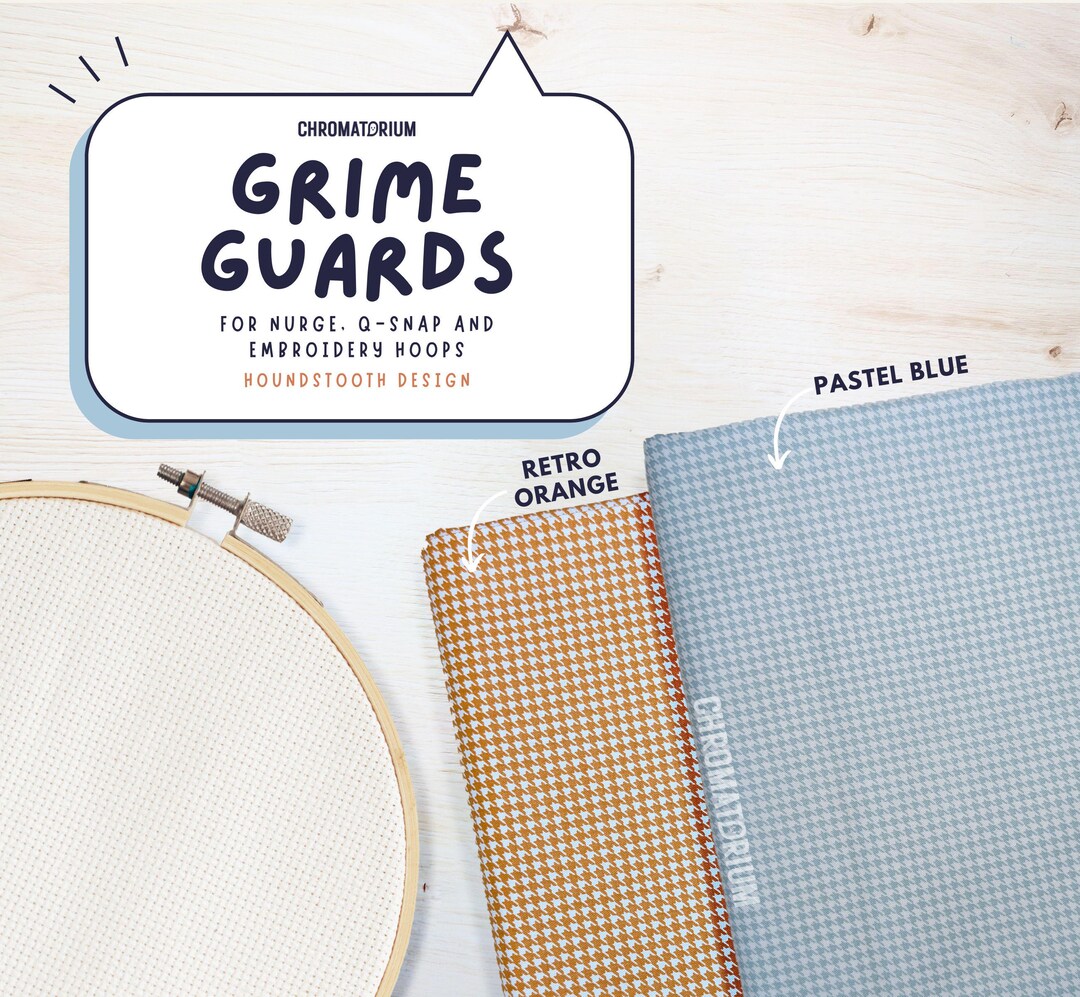 Retro Houndstooth Grime Guard: Handmade Cotton Cross Stitch ...