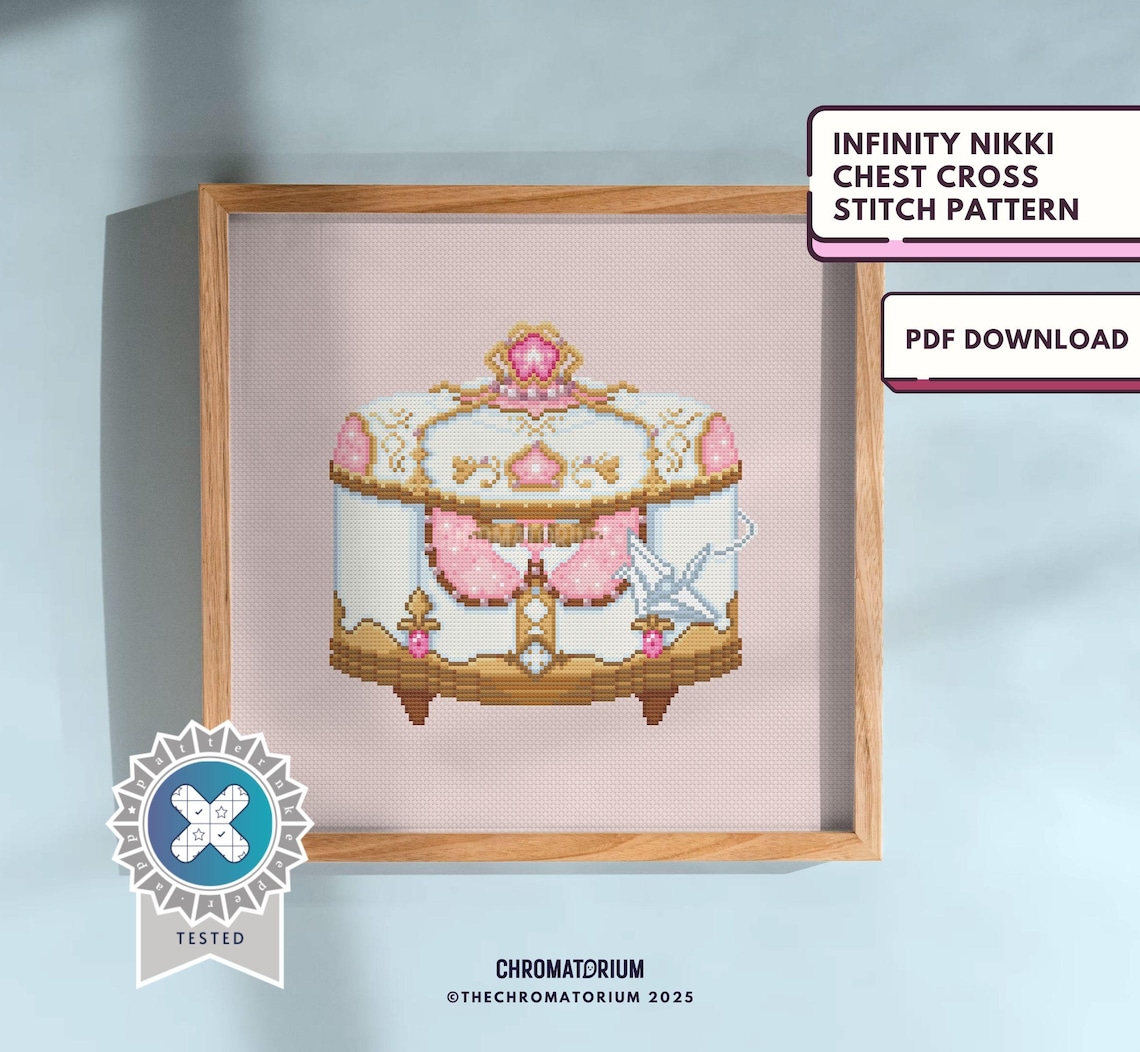 Infinity Nikki Inspired Chest Cross Stitch Pattern - PDF Instant ...
