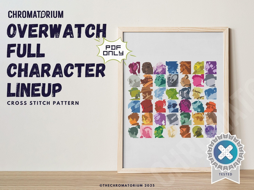 Overwatch Character Silhouettes Cross Stitch Pattern (PDF Download) - Etsy