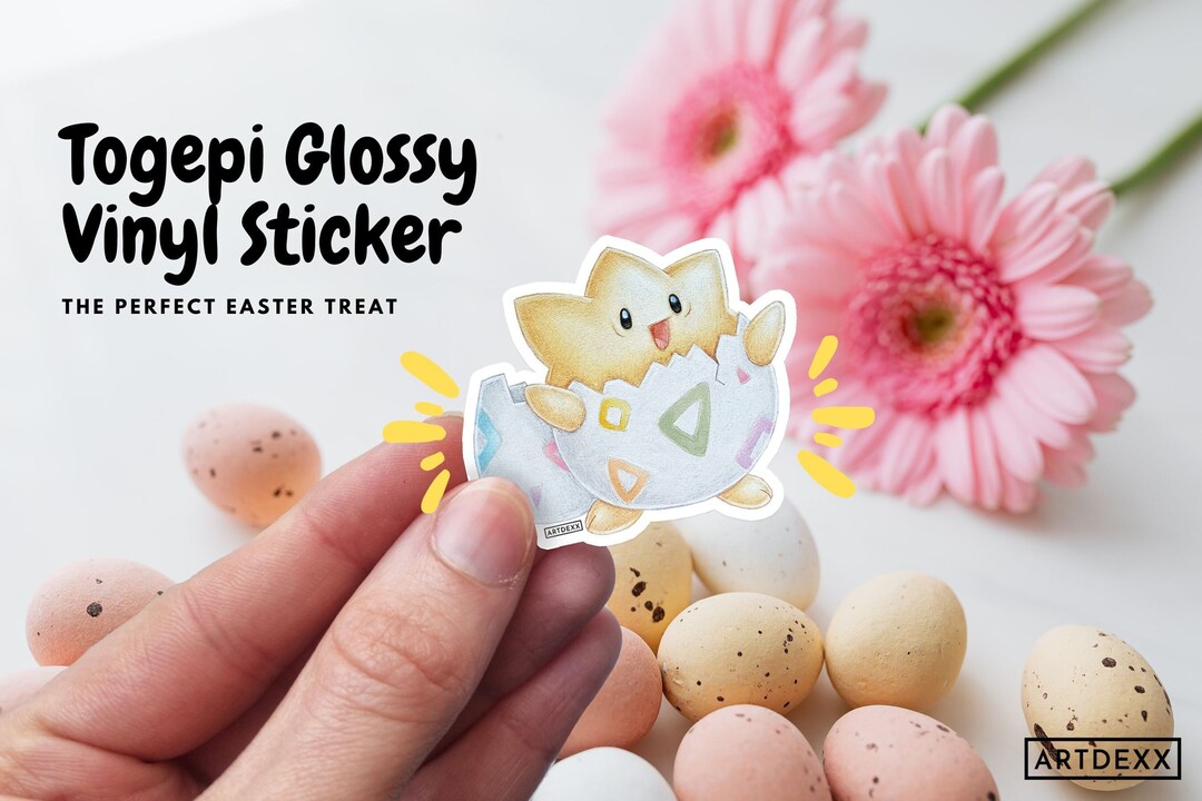 Togepi Pokemon Art Glossy Vinyl Sticker - Etsy
