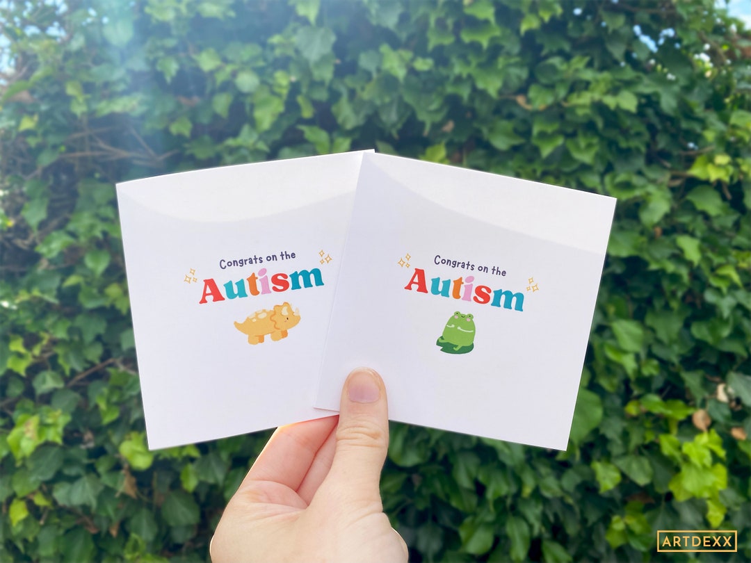 Congrats on the Autism Greetings Card {blank Inside} - 10x10cm With ...