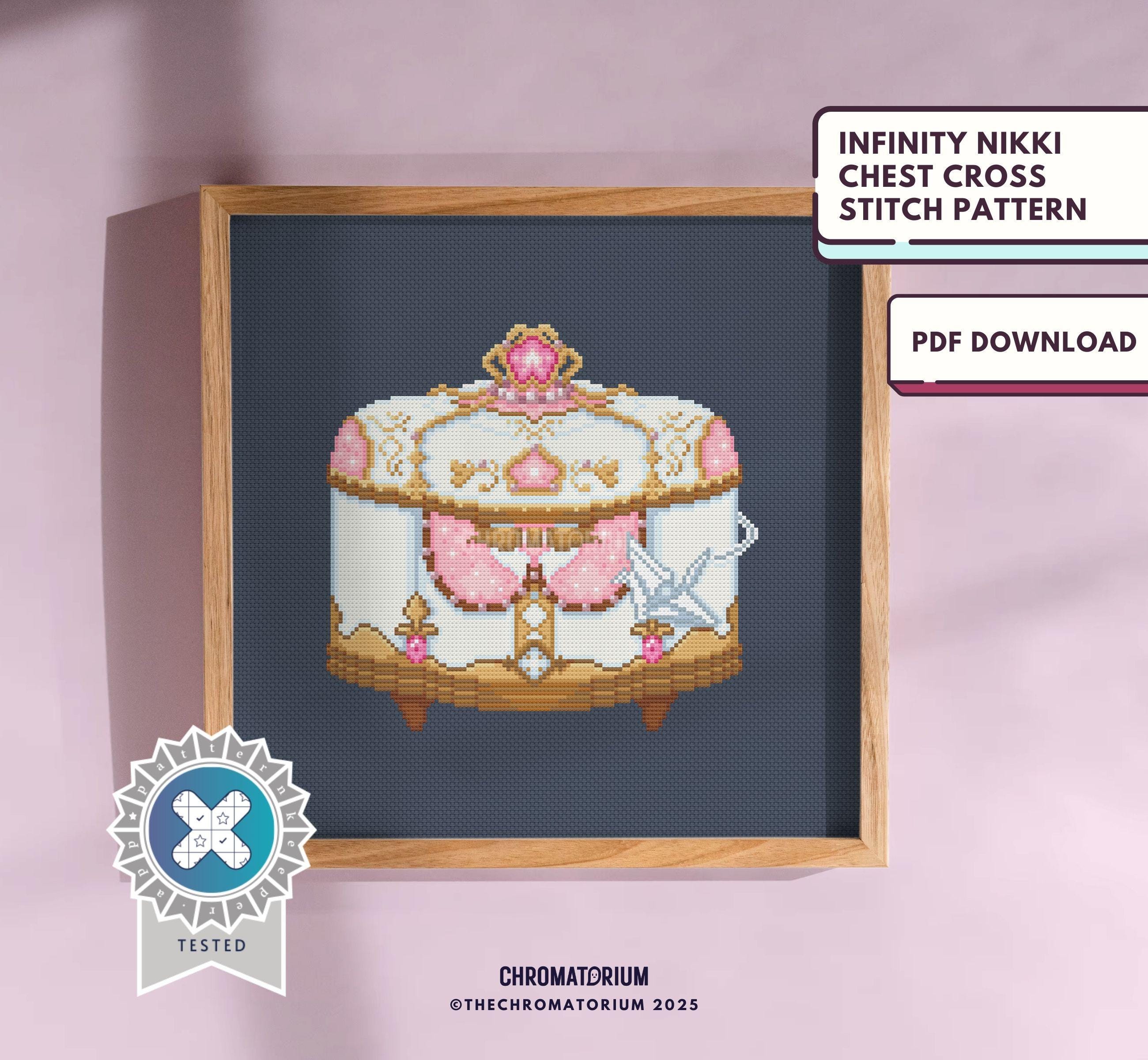 Infinity Nikki Inspired Chest Cross Stitch Pattern - PDF Instant ...