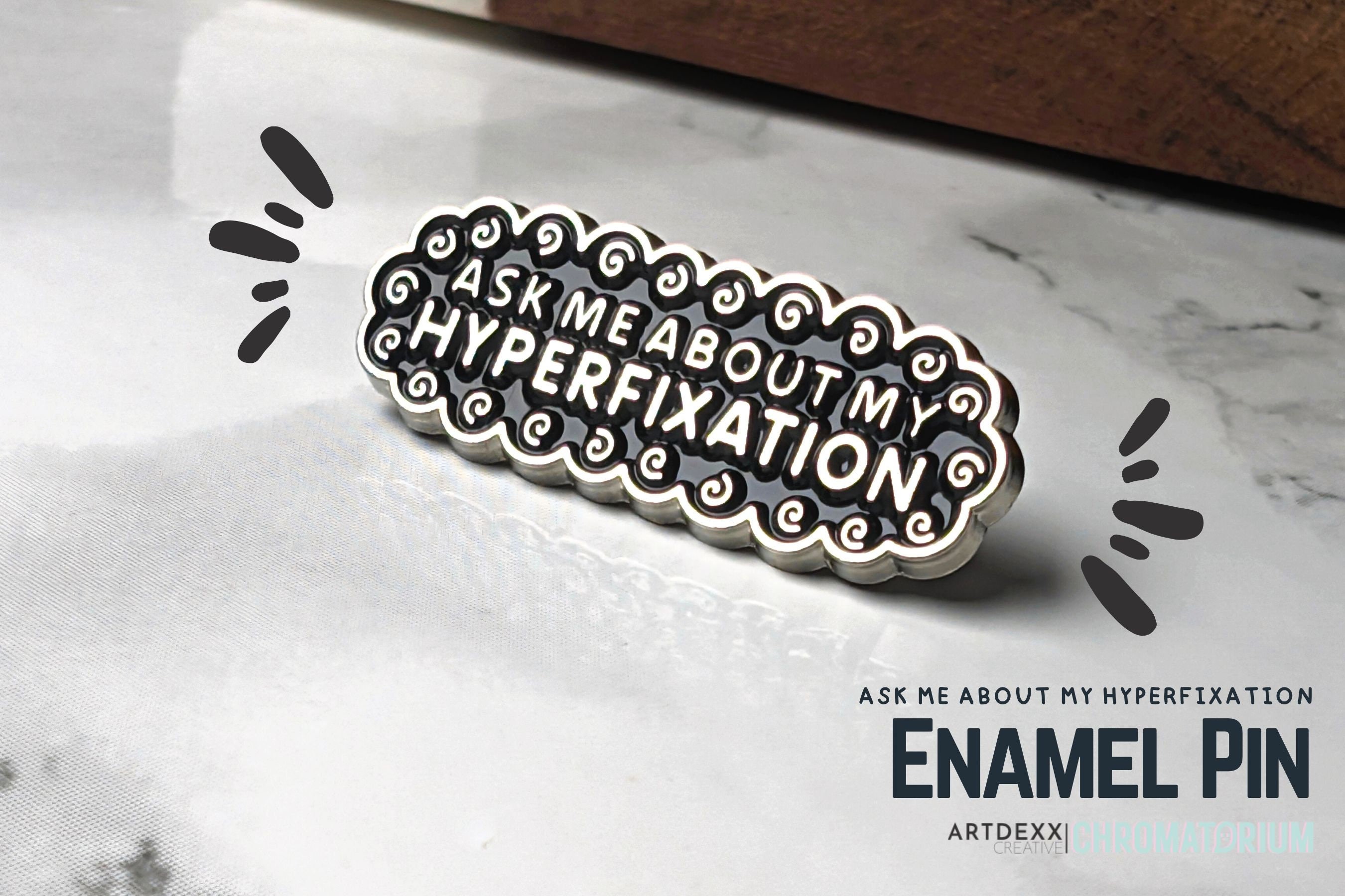 Hyperfixation ADHD/ASD/AUDHD Enamel Pin Ask Me About My Hyperfixation - Etsy UK