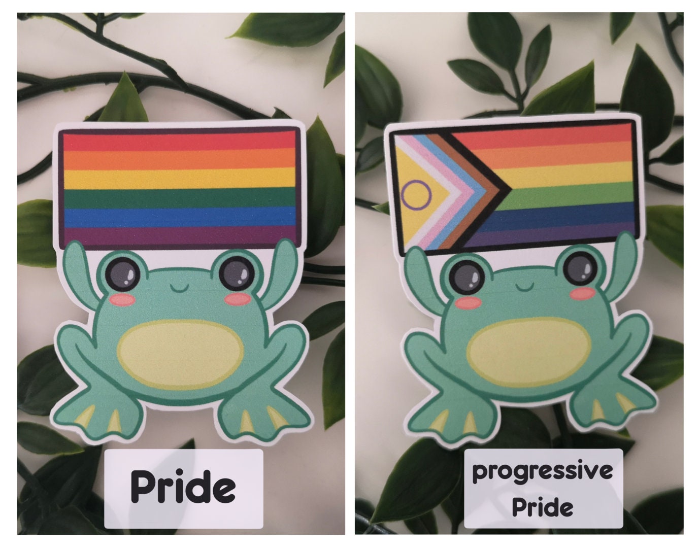 Cute Frog Pride Flag Sticker Many Variations LGBTQA Kawaii - Etsy
