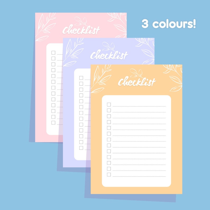 Cute Printable Checklist Kawaii Planner Insert A4 Instant - Etsy