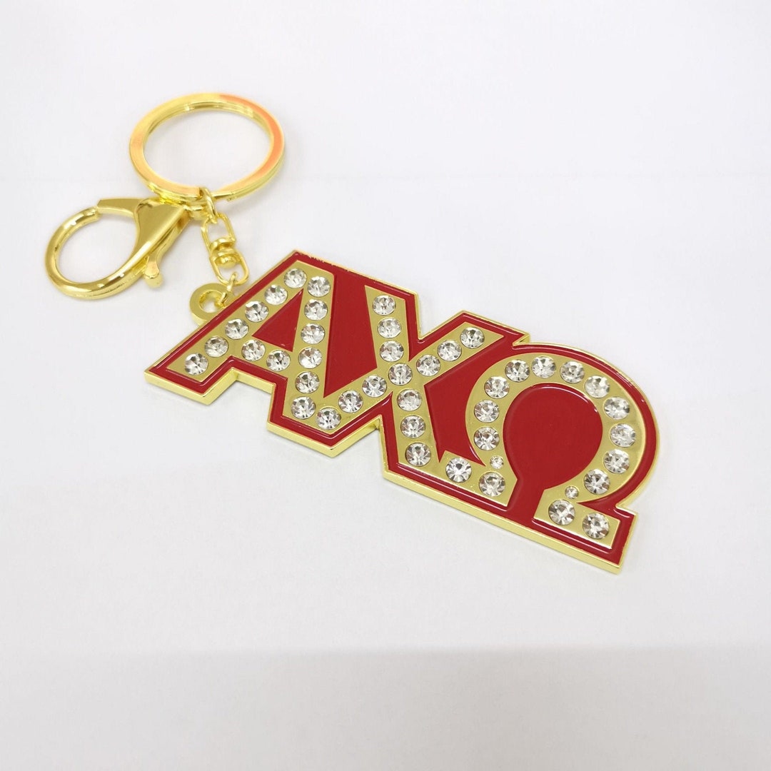 Alpha Chi Omega Bling Key Chain - Etsy