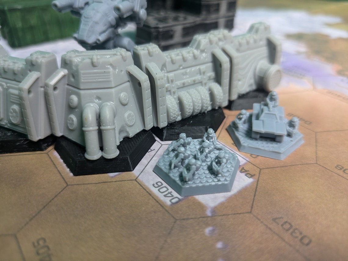 Defensive Walls Compatible With Battletech and Other 6mm/8mm Scale ...