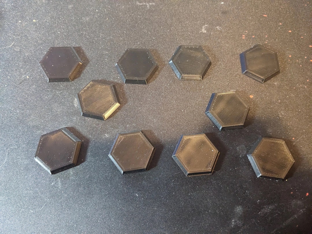 Bulk Tabletop Hex Bases X20, 3D Printed 3rd Party and Compatible With ...