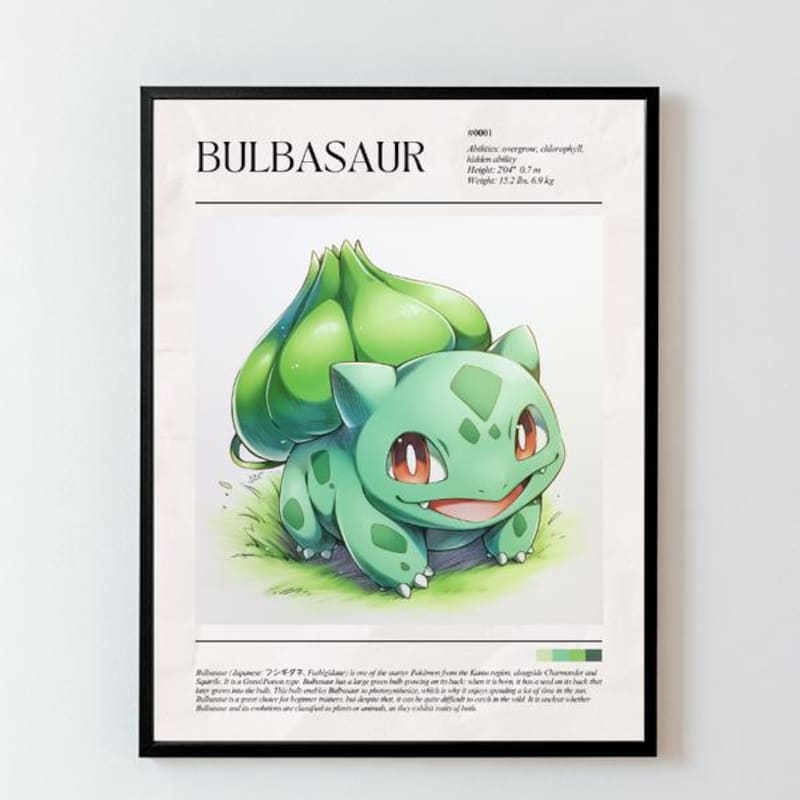 Bulbasaur Poster - Etsy